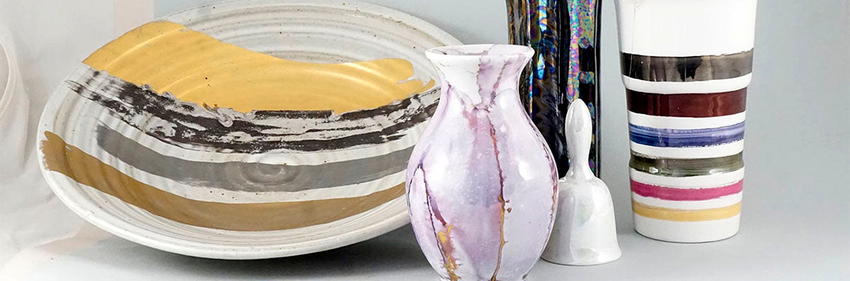 Lusters and Overglazes and china paints for Decorating Glazed Pottery
